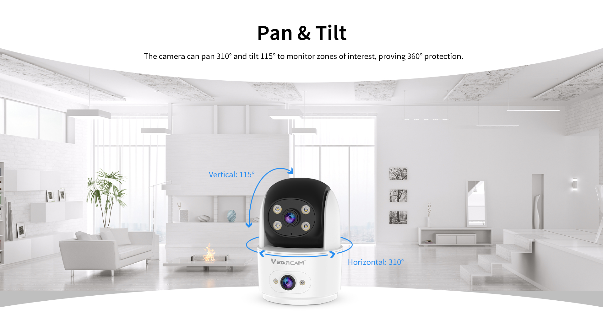 Indoor Dual Lens PT Camera CG996DR