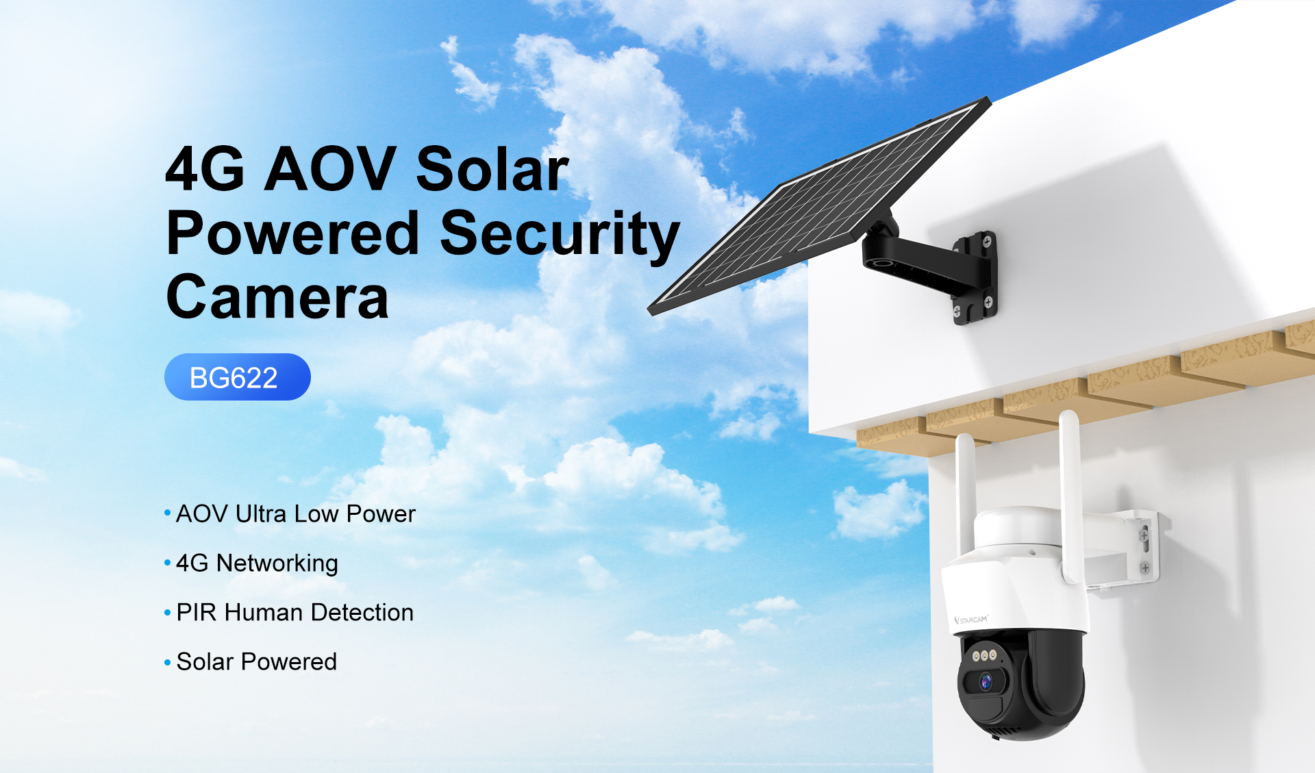 4G AOV Solar Powered Security Camera Wholesale