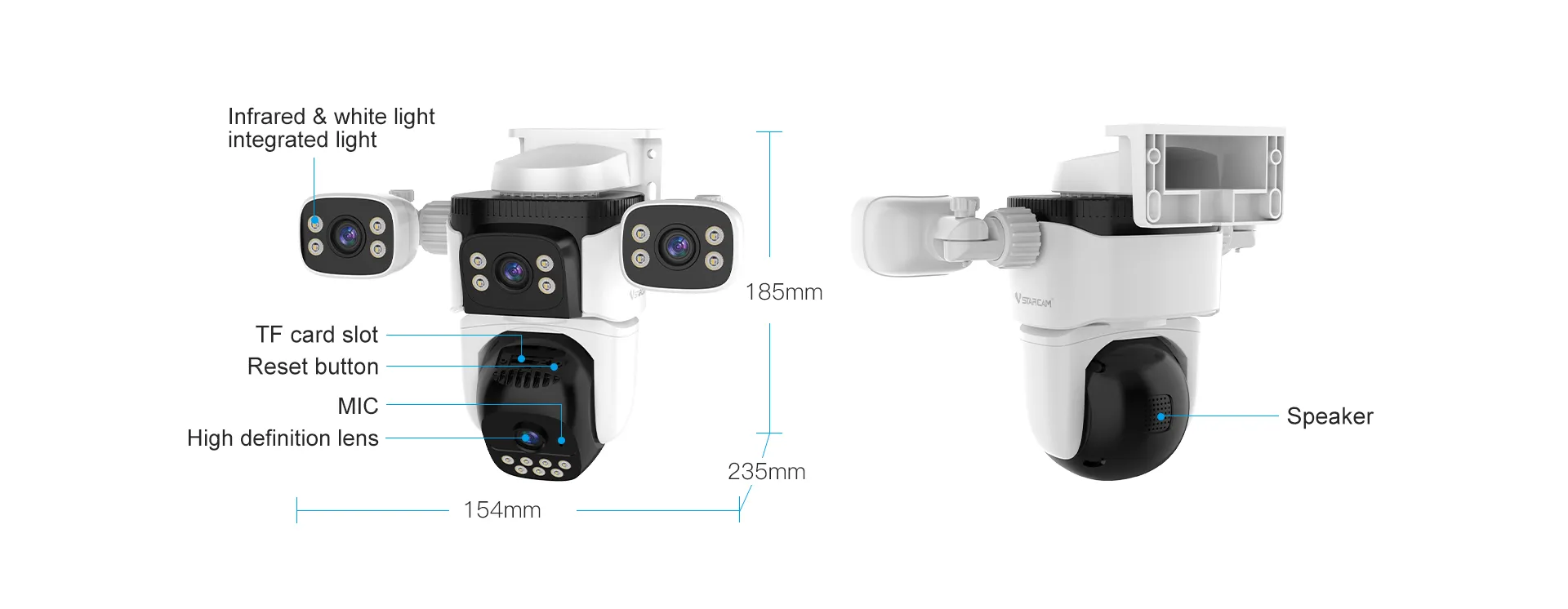 Four-Lens Waterproof Security Camera CS621FR